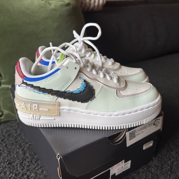 Nike | Shoes | Nike Air Force Shadow Se Pixel Swoosh Barely Green ...